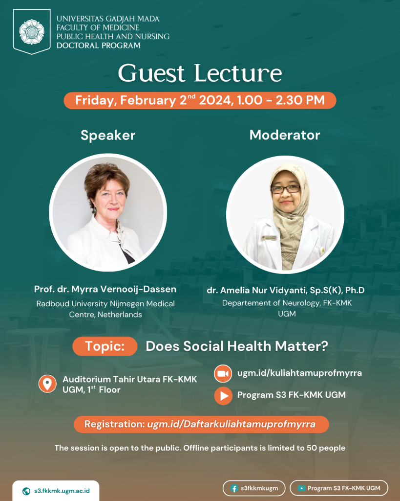 GUEST LECTURE – Program Studi Doktor FK-KMK UGM